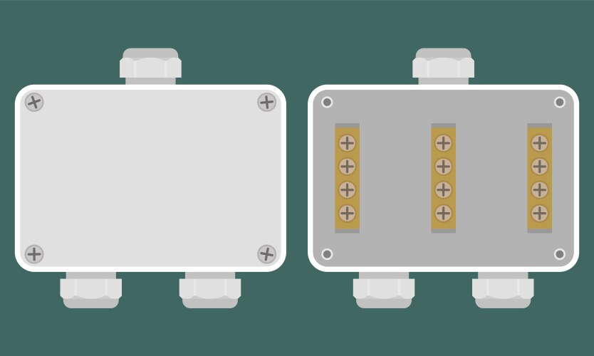 Diagram for a junction box lighting circuit Vector Image