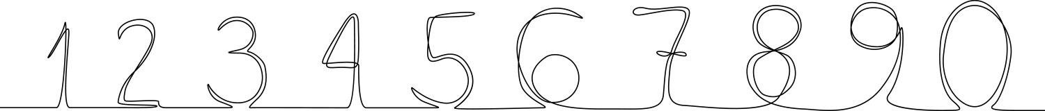 Number 1 Outline Vector Images (over 4,100)