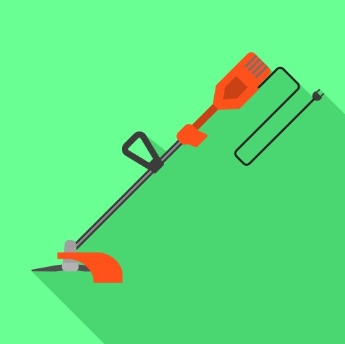 Grass trimmer worker landscaper cutting Royalty Free Vector