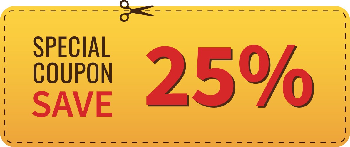 Special save coupon Royalty Free Vector Image - VectorStock