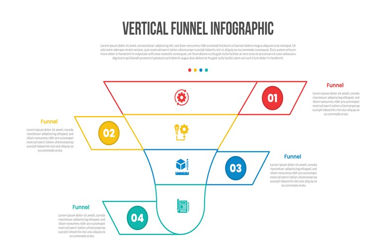 Funnel Chart - Sales Process Diagram – Royalty-Free Vector | VectorStock