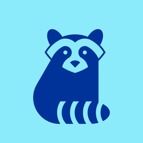 Raccoon logo Royalty Free Vector Image - VectorStock