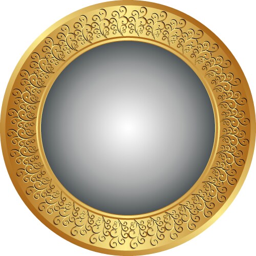Round gold luxury style border Royalty Free Vector Image