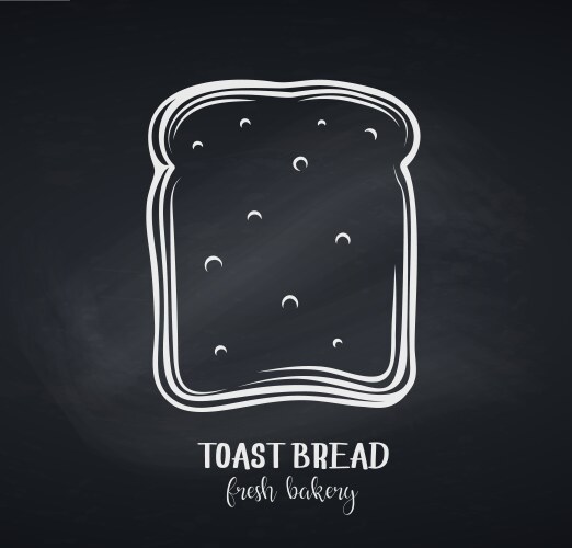 Croissant on chalkboard Royalty Free Vector Image