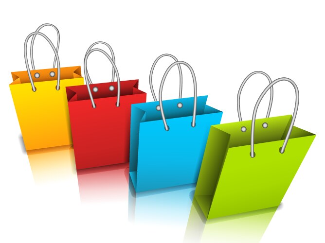 Shopping blue bag Royalty Free Vector Image - VectorStock