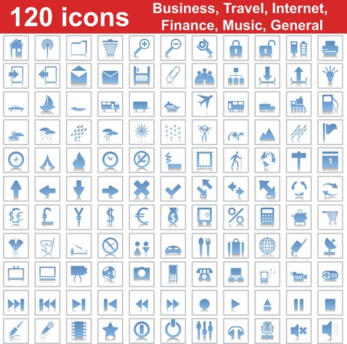 General web icons Royalty Free Vector Image - VectorStock