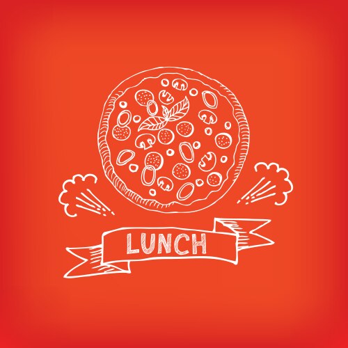 Lunch menu restaurant design Royalty Free Vector Image