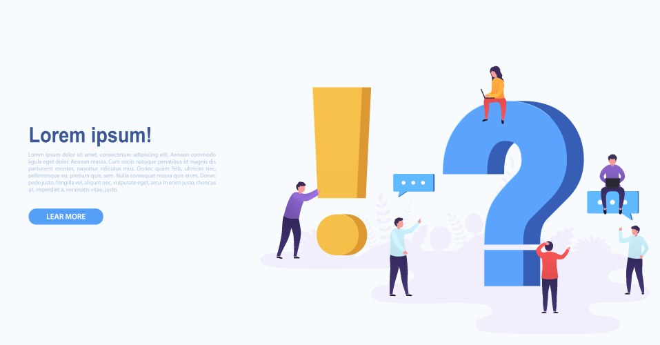 Simple flat of question dilemma Royalty Free Vector Image