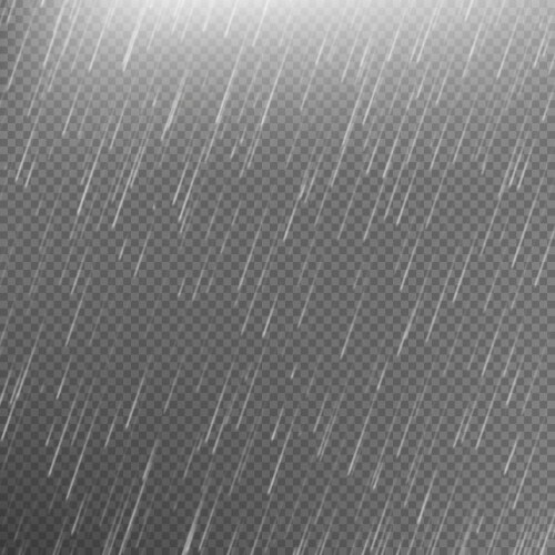 Rain water drops clouds on transparent background Vector Image