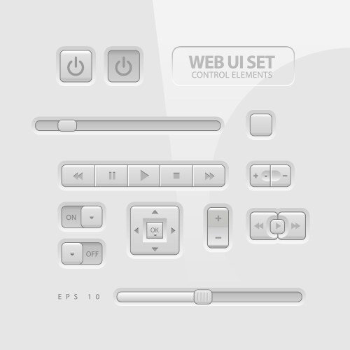 Ui kit template Royalty Free Vector Image - VectorStock