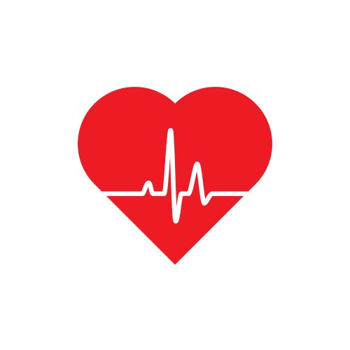 Normal heart rhythm ekg line symbol Royalty Free Vector