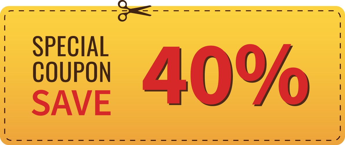 Special save coupon Royalty Free Vector Image - VectorStock