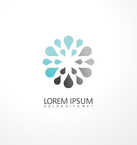 Oxygen o2 bubble logo design on white background Vector Image