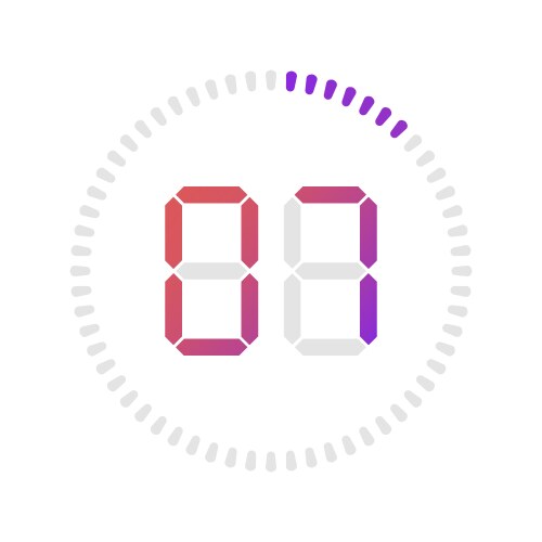 Digital Clock Countdown Time Timer Royalty Free Vector Image