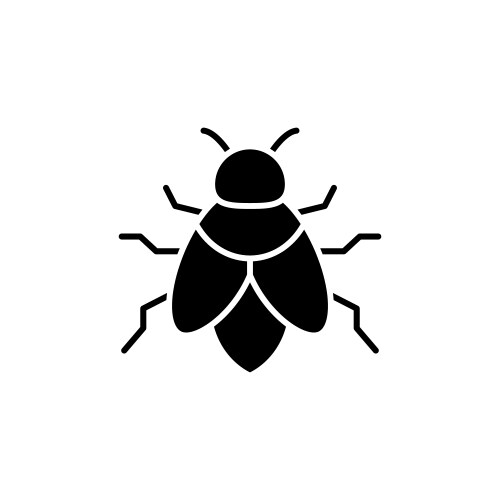 Fly insect icon isolated on white background Vector Image
