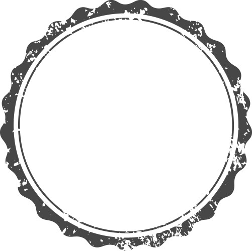 Blank round grungy label retro postal stamp Vector Image