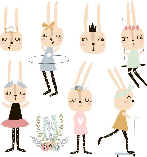 Minimalist Rabbit Vector Images (over 2,300)