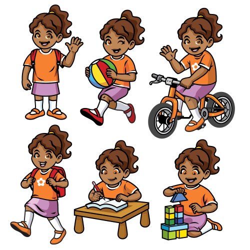 Set of children activity Royalty Free Vector Image