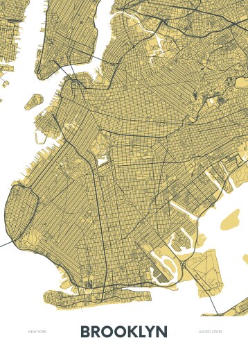 Brooklyn City Map Royalty Free Vector Image - VectorStock