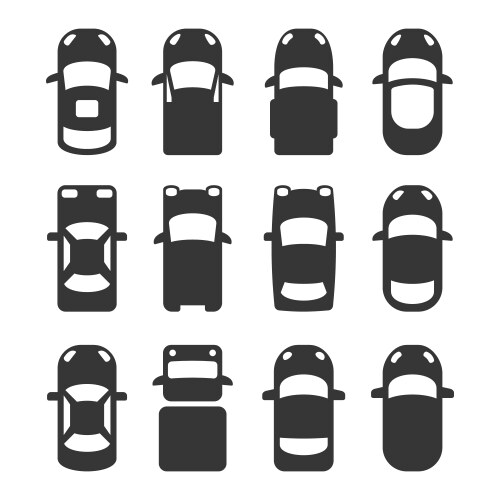 Car wheels icons set on white background Vector Image