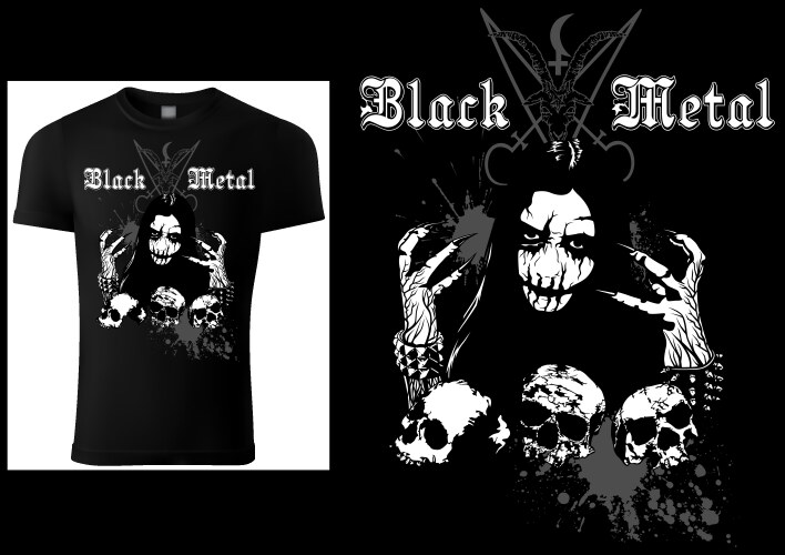 T-shirt design death metal Royalty Free Vector Image