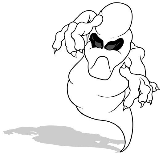 Cute and cheeky pink halloween ghost girl Vector Image