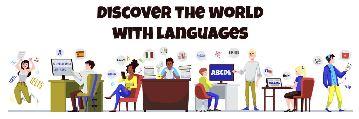 Banner Language Learning Vector Images (over 4,000)
