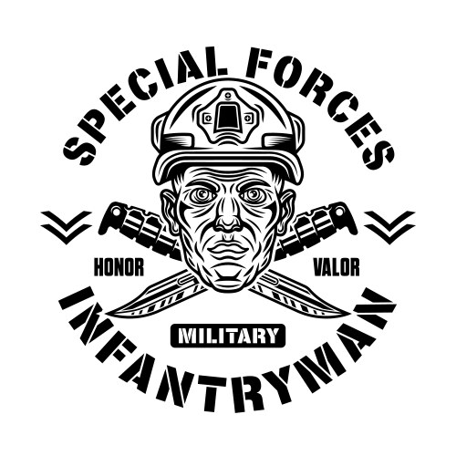 American infantryman set of vintage Royalty Free Vector