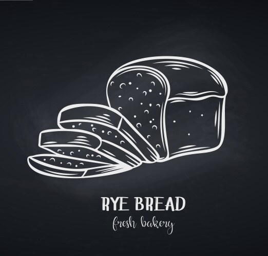 Loaf bread chalkboard style Royalty Free Vector Image