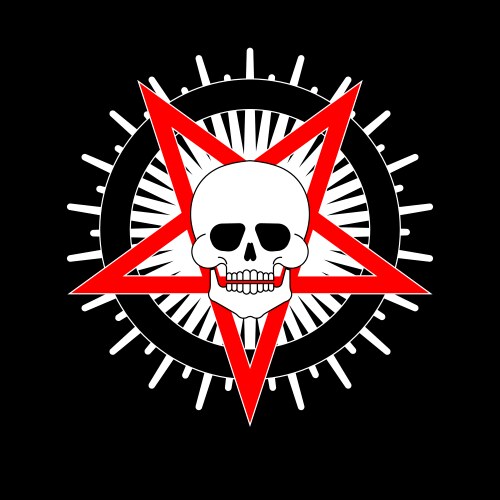 Satan pentagram isolated devil symbol Royalty Free Vector