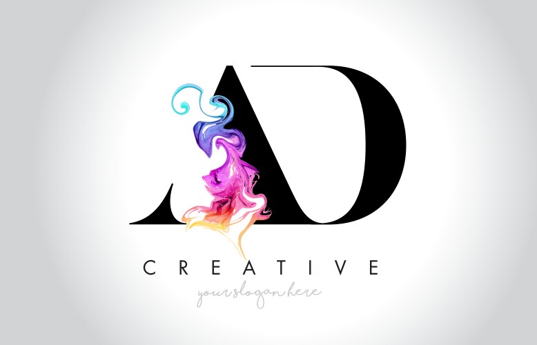 Md vibrant creative leter logo design Royalty Free Vector