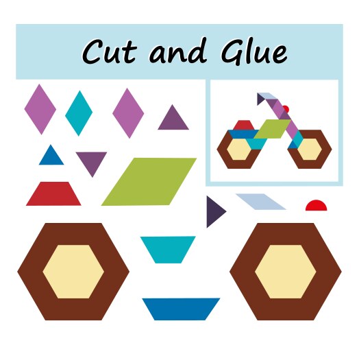 Educational paper game for children Royalty Free Vector