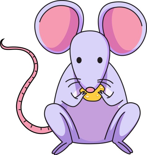 Cartoon mouse with bowtie Royalty Free Vector Image