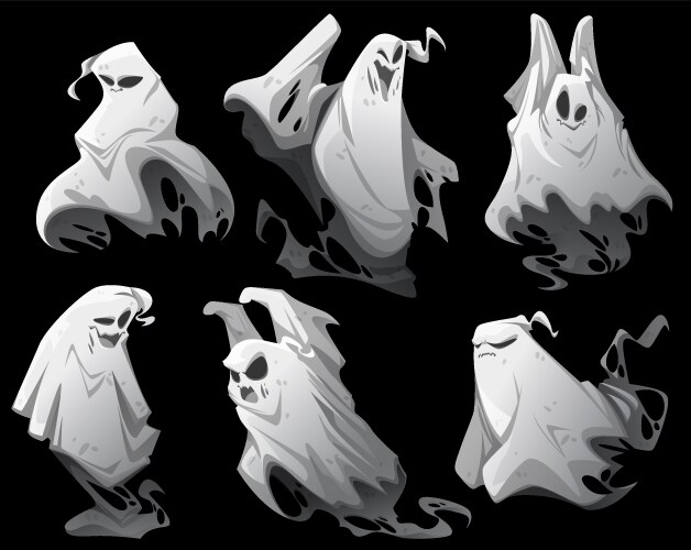 Cute ghost halloween character Royalty Free Vector Image