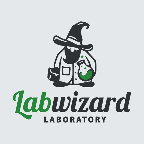 Cartoon scientist boy with test tubes Royalty Free Vector