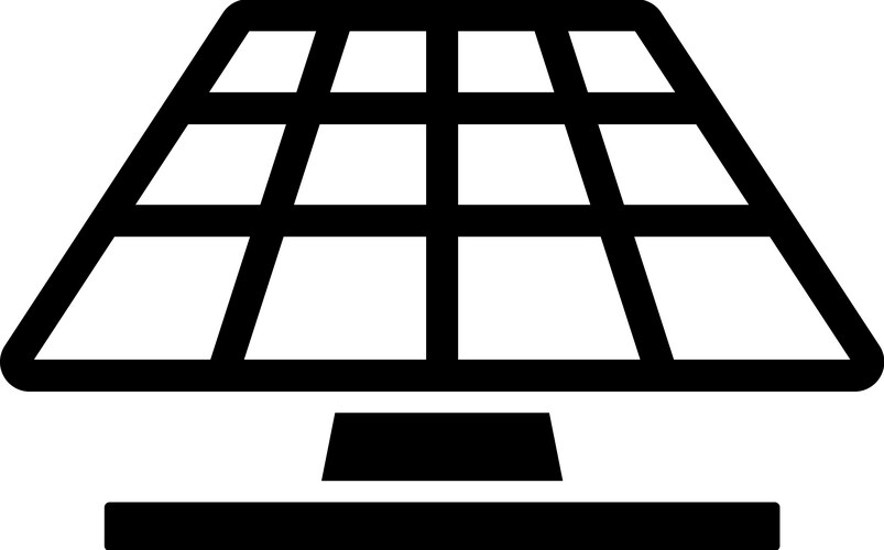 Solar energy panel icon Royalty Free Vector Image