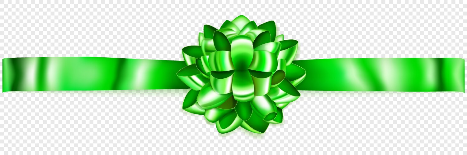 Beautiful bow with horizontal ribbon Royalty Free Vector
