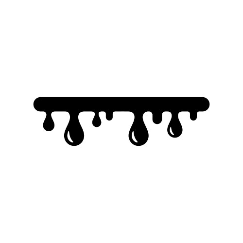 Dripping liquid outline contoured Royalty Free Vector Image