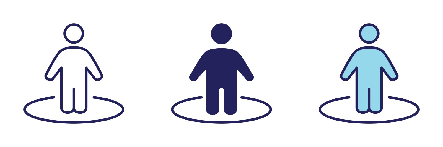 Pin position icon - navigation set Royalty Free Vector Image