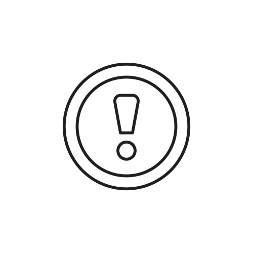 Alert risk sign line icon set caution warning Vector Image