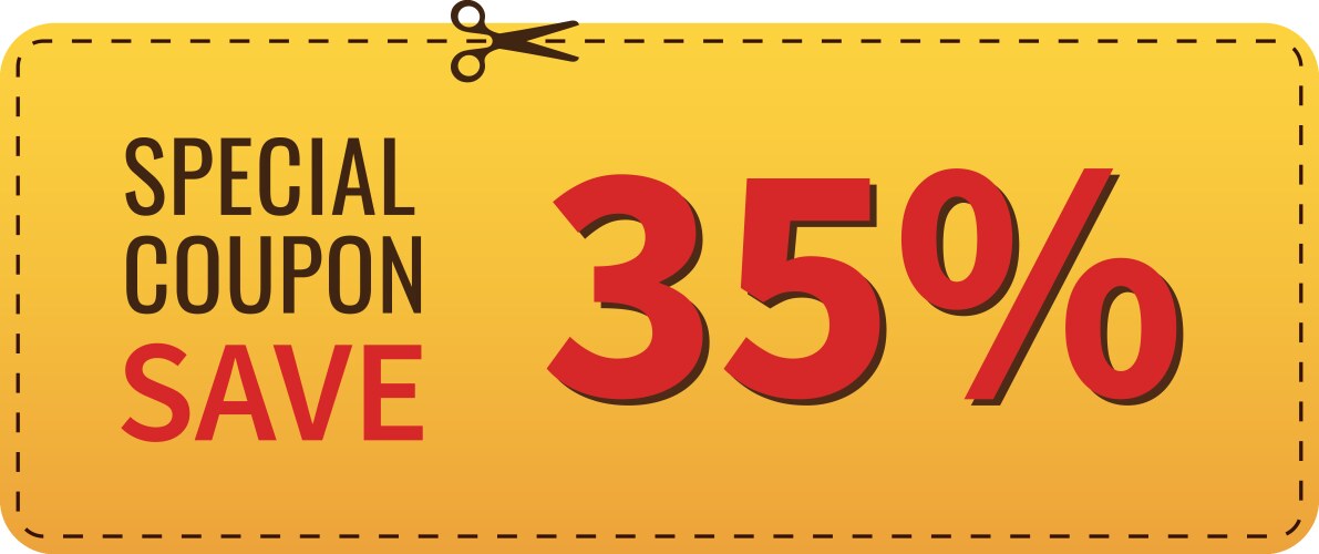 Special save coupon Royalty Free Vector Image - VectorStock