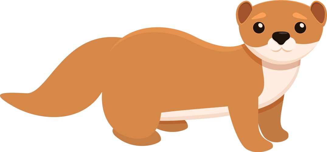 Weasel cartoon animal Royalty Free Vector Image