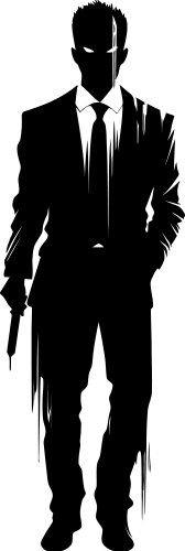 Haunting horror murderer iconic symbol malevolent Vector Image