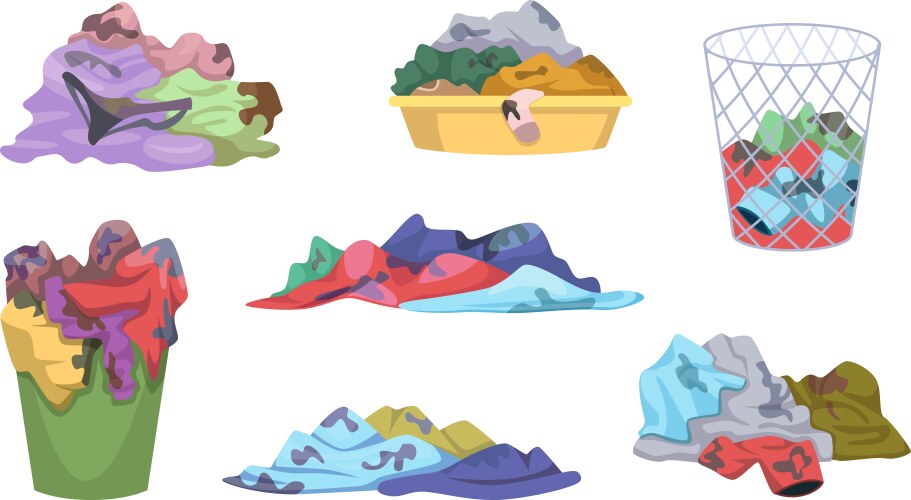 Laundry service set professional items Royalty Free Vector