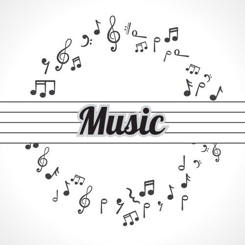 Music note labels and icons Royalty Free Vector Image