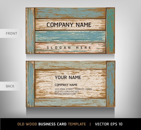 Old Wooden Texture Business Card Backgrounds Vector Images (over 110)