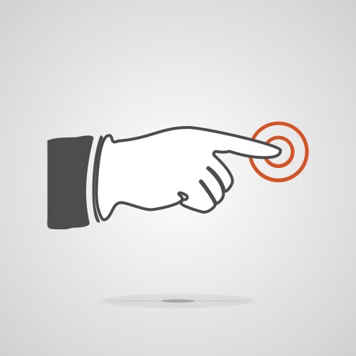 Come here gesture finger Royalty Free Vector Image