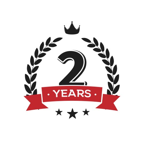 Year 25th anniversary emblem logo design Vector Image
