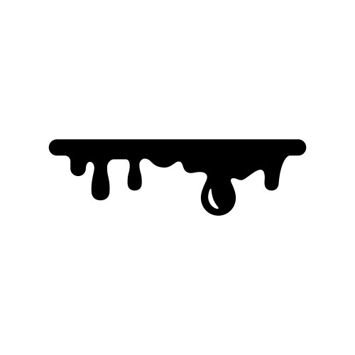 Dripping liquid outline contoured Royalty Free Vector Image