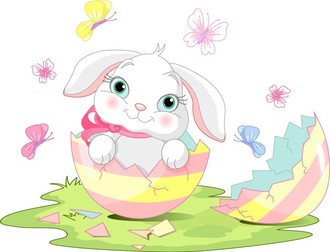 Spring bunny Royalty Free Vector Image - VectorStock